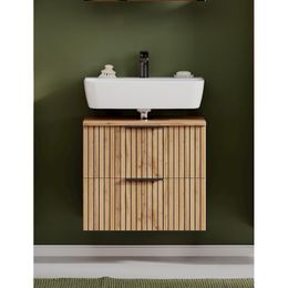 Welltime Waschbeckenunterschrank , Breite 60 cm, 1 Klappe, 1 Auszug, Softclose-Funktion braun Holzwerkstoff wotaneiche, B/H/T: 60cm x 54cm x 35cm