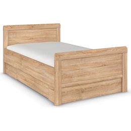 Rauch Stauraumbett &raquo;Bett Einzelbett Stollenbett Bettk&auml;sten EVELYN&laquo; in Komforth&ouml;he mit Holzkopfteil sowie Schubladen MADE IN GERMANY braun Liegefl&auml;che 