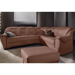 Sit & More sit&more Ecksofa &raquo;Benson L-Form&laquo; wahlweise mit Schlaffunktion braun NaturLeder;Luxus-Microfaser;Luxus-Kunstleder;Primabelle -Microfaser B/H/T: 265cm x