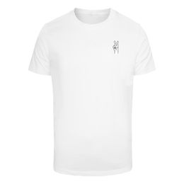 MisterTee Herren T-Shirt "MisterTee Herren Peace Hand Tee"wei&szlig;, Gr. 5XL, bedruckt, 100% Baumwolle, Shirts