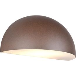 Trio Leuchten Au&szlig;en-Wandleuchte &raquo;MAAS, Hauswand Leuchte Downlight kugelf&ouml;rmig Metall Aluminium IP44&laquo; E27 1 Stk. warmwei&szlig; - kaltwei&szlig; exkl 1x E27 max 