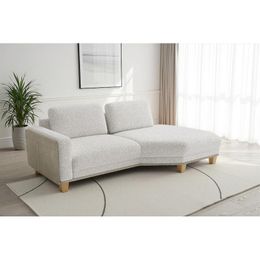 Sit & More sit&more Ecksofa &raquo;Concept&laquo; Modernes Sofa in drei Fu&szlig;farben zur Auswahl wei&szlig; 100% Polyester B/H/T: 237cm x 84cm x 126cm, Longchair rechts,mit Fu&szlig; Buche