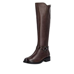 Remonte Damen Stiefel "Elisabeth Hurley-Collection", Gr. 39, braun, Leder, Lederimitat, unifarben, Schuhe, Langschaftstiefel, Klassik-Stiefel mit