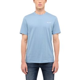 Mustang Herren Kurzarmshirt "Herren Style Austin", blau, Gr. XL, Single Jersey, 100% Baumwolle, Shirts