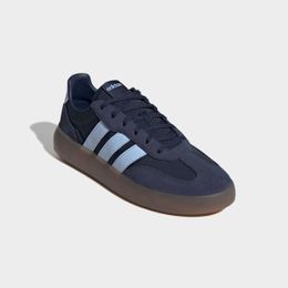Herren Sneaker "BARREDA DECODE", adidas Sportswear, Gr. 44, blau, Leder, Textil, Schuhe, inspiriert vom Design des adidas handball spezial