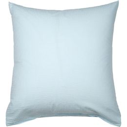 Janine Kissenbezug &raquo;PIANO 0125 31 80x80&laquo; mit Rei&szlig;verschluss blau Mako-Soft-Seersucker, Obermaterial: 100% Baumwolle B/L: 40cm x 40cm, 2 Stk., Mako-Soft-