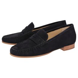 Sioux Damen Slipper "Rosikena-700", Gr. 36, blau, Obermaterial: 100% Ziegenveloursleder GOVL. 100% Gummi rubber., Schuhe