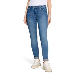 Betty Barclay Damen Slim-fit-Jeans "Damen mit Waschung", blau, Basic, Gr. 44, Obermaterial: 56% Baumwolle, 30% Viskose, 12% Polyester, 2% Elasthan,