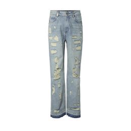 2Y STUDIOS Herren Bequeme Jeans "2Y Studios 2Y Firio Destroyed Straight Jeans", blau, Gr. 32, unifarben, 100% Baumwolle, Jeans