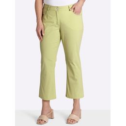 sheego Damen 7/8-Hosepistazie, Gr. 48, unifarben, 97% Baumwolle, 3% Elasthan, Hosen