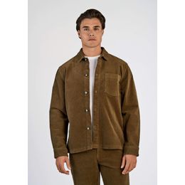 LINDBERGH Herren Outdoorhemd "Hemdjacke Modern Fit", braun, Gr. XXL, Obermaterial: 98% Baumwolle, 2% Elasthan, Hemden