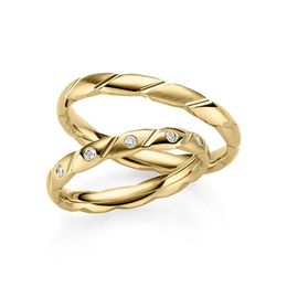 Phoenix PH&Ouml;NIX Damen Trauring "Schmuck Geschenk Partnerring Ehering Goldring", 65,mit Zirkonia, Gelbgold 333, 3mm, gold, Gelbgold 333, Fingerringe, Made in