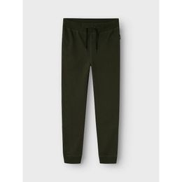 name it Jungen Jogginghose &raquo;NKMSWEAT f&uuml;r Jungen mit verstellbarem Bund und Kordelzug&laquo; unifarben, casual, regular fit, Baumwollmix, Rundhals gr&uuml;n 92, N