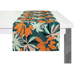 Adam Tischl&auml;ufer &raquo;Jungle&laquo; GOTS organic,zertifiziert durch CERES 0242Made in Germany bunt Bio-Baumwolle B/L: 150cm x 50cm, 1 Stk., rechteckig