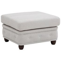 Home Affaire Polsterhocker &raquo;New Castle&laquo; passend zur "New Castle"-Serie, B/T/H: 75/70/45 cm silber B/H/T: 75cm x 45cm x 70cm, Struktur weich