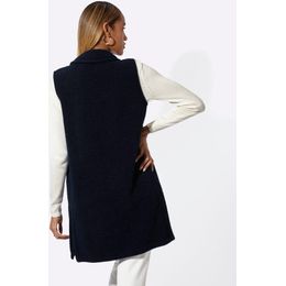CR&Eacute;ATION L CREATION L Damen Longweste, blau, Gr. 40, unifarben, 80% Polyester, 20% Polyamid, Westen