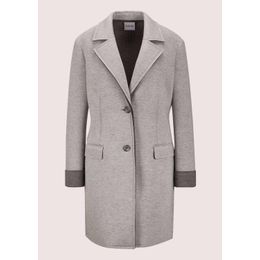 Madeleine Mode MADELEINE Damen Kurzjacke "Longjacke Modische Longjacke aus Baumwollmix", grau, Modern, Gr. 46, Obermaterial: 96% Viskose CV. 4% Elasthan EL., Jacken