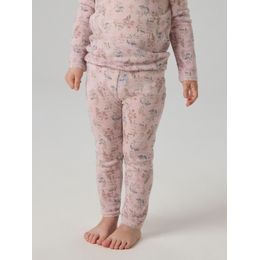 name it M&auml;dchen Leggings "NMFWANG WOOL NEEDLE LEGGING NOOS", rosa, Gr. 110, bedruckt, Strick, Obermaterial: 100% Wolle, Hosen, Wolle, regular fit
