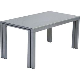 Merxx Gartentisch &raquo;Flex Ausziehtisch&laquo; erweiterbar, BxT: ca. 89/75 x 160/320 cm, auch separat aufstellbar silber Aluminium;Sicherheitsglas B/H/T: 89cm 