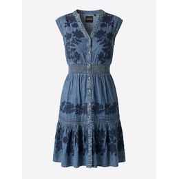 KOROSHI Kleid mit besticktem Denim-Effekt in blau | Gr.: XL