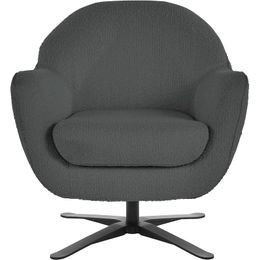 Home Affaire Drehsessel &raquo;Stavre, Loungesessel mit Drehfunktion&laquo; in moderner Optik, mit elegantem Drehfu&szlig; grau 95% Polyester 5% Polyacryl Boucl&eacute;, 