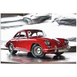 Artland Wandbild &raquo;Klassiker - Der Porsche 356&laquo; Auto 1 Stk. tlg. als Alubild, Leinwandbild, Poster in verschied. Gr&ouml;&szlig;en rot B/H/T: 60cm x 40cm, Alu-Dibond-