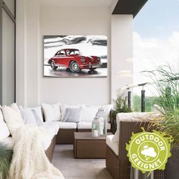Artland Wandbild &raquo;Klassiker - Der Porsche 356&laquo; Auto 1 Stk. tlg. als Alubild, Leinwandbild, Poster in verschied. Gr&ouml;&szlig;en rot B/H/T: 30cm x 20cm, Alu-Dibond-