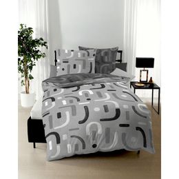Kaeppel Bettw&auml;sche &raquo;Elements&laquo; 2 Stk. grau Mako-Satin, Obermaterial: 100% Baumwolle B/L: 140cm x 200cm, 1 Stk., 1 Stk., Mako-Satin, B/L: 70cm x 90cm, 2 Stk.