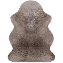 Heitmann Felle Fellteppich &raquo;Lammfell farbig - Premium Qualit&auml;t&laquo; fellf&ouml;rmig 70 mm H&ouml;he echtes Austral. Lammfell, besonders dicht & weich, verschiedene Gr&ouml;&szlig;en grau 