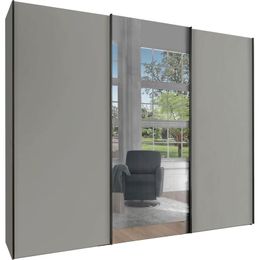 Wiemann Schwebet&uuml;renschrank &raquo;Monaco&laquo; hochwertige Beschl&auml;ge braun Holzwerkstoff, Kristallglas B/H/T: 246,3cm x 217cm x 67cm, T&uuml;ren: 3 Stk.