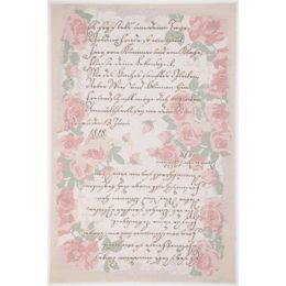 Theko Teppich &raquo;Flomi Paris&laquo; rechteckig 4 mm H&ouml;he Flachgewebe, ideal im Wohnzimmer & Schlafzimmer rosa Kunstfaser B : 240cm 1 Stk., 4mm, L: 340cm