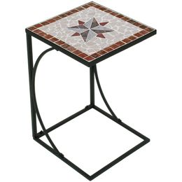 Garden Pleasure Gartentisch &raquo;AMARILLO&laquo; Tischplatte mit Mosaik schwarz B/H/T: 35cm x 53cm x 35cm