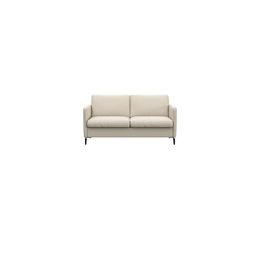 FLEXLUX 2-Sitzer &raquo;Fiore, super Sitzkomfort durch Kaltschaum im Sitz&laquo; schmale Armlehnen, F&uuml;&szlig;e Alu+schwarz wei&szlig; 100% Echteder B/H/T: 149cm x 85cm x 92cm