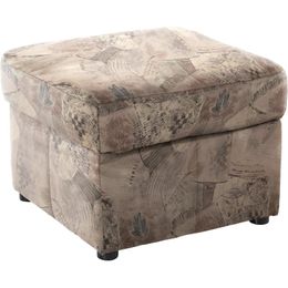 DOMO collection Polsterhocker &raquo;Bahia&laquo; passend zur "Bahia"-Serie braun Struktur (100% Polyester);Luxus-Microfaser (100% Polyester), mit Muster B/H/T: 