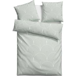 OTTO home Bettw&auml;sche &raquo;Matilda in Gr. 135x200 oder 155x220 cm&laquo; 2 Bettw&auml;sche aus Baumwolle, Bettw&auml;sche mit skandinavischem Design gr&uuml;n Renforc&eacute;, 