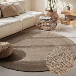 Hanse Home Teppich &raquo;Rangpur Juteteppich, in rund und oval&laquo; oval 10 mm H&ouml;he handgewebt, 100% Jute, Natur, Wohnzimmer, Flur, Boho, Skandi braun Jute B :