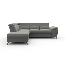 Sit & More sit&more Ecksofa &raquo;Cabrio L-Form, B: 274 cm, mit Sitztiefen-, Arm- & Kopfteilverstellung&laquo; 3 Nierenkissen, Federkern, optional Schlaffunktion und 
