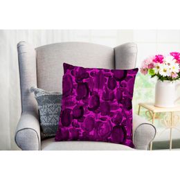 queence Dekokissen &raquo;Farley&laquo; Kissenh&uuml;lle,Lila Muster,Pink,Violett,Abstrakt,Geometrisch,Farbenfroh lila Obermaterial: 100% Polyester B/L: 50cm x 50cm, 1