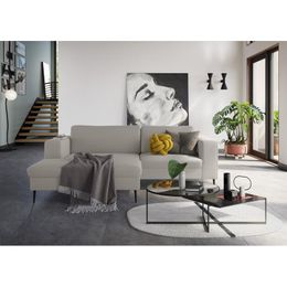 DOMO collection Ecksofa &raquo;Modica kompakt und elegant, Breite 244, L-Form&laquo; Auch in Cord, Fu&szlig;h&ouml;he passend f&uuml;r g&auml;ngige Saugroboter! grau B/H/T: 244cm x 