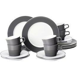 Seltmann Weiden Kaffeeservice &raquo;Geschirr-Set, Service No Limits Moments&laquo; Tassen, Teller, Untertassen, Made in Germany, 18 Teile, f&uuml;r 6 Personen wei&szlig; Porzellan 18 Stk.