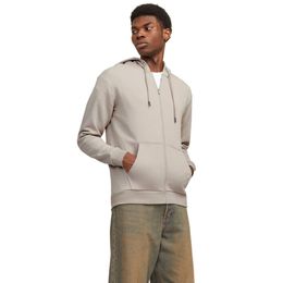 Jack & Jones Jack & Jones Sweatjacke JJEBRADLEY SWEAT ZIP HOOD in Beige | Gr.: S