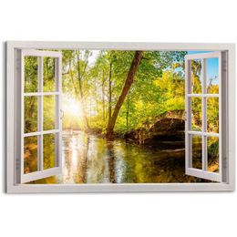 Reinders Deco-Panel &raquo;Sonnestrahlen im Wald&laquo; gr&uuml;n Holzwerkstoff B/H/T: 90cm x 60cm x 2cm
