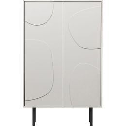 Woood Stauraumschrank &raquo;Cadiz&laquo; mit drei B&ouml;den, H 135 cm x B 85 cm wei&szlig; FSC -zertifizierter Holzwerkstoff Wei&szlig;, B/H/T: 85cm x 135cm x 40cm