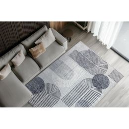 Obsession Teppich &raquo;Avantgarde 101&laquo; rechteckig 8 mm H&ouml;he modernes Design, waschbar, In- und Outdoor, Balkon, Terrasse grau Polyester B : 200cm 1 Stk., 8mm, L: 