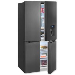 Exquisit Multi Door MD430-100-WS-202E inoxlook-az &raquo;MD430-100-WS-202E inoxlook-az&laquo; 183 cm hoch 83,6 cm breit Einheitsgr&ouml;&szlig;e