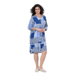 Ulla Popken Midikleid in blau | Gr.: 58-60
