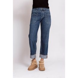 Zhrill Damen Weite Jeans &raquo;KARLI&laquo; Jeans mit Aufschlag, aus Baumwollmischung mit Elasthan blau 29, N-Gr