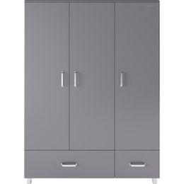 Inosign Kleiderschrank &raquo;Miami Kleiderschrank&laquo; Wahlweise mit 2 oder 3 T&uuml;ren grau FSC -zertifizierter Holzwerkstoff, Kunststoff, MDF, Metall Grau 
