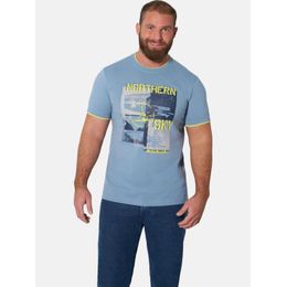 Jan Vanderstorm Herren T-Shirt "T-Shirt HENTUR", blau, Gr. L, Obermaterial: 100% Baumwolle CO., Shirts
