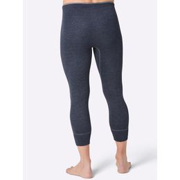 Herren Lange Unterhose, Gr. 6, blau, 75% Baumwolle, 25% Polyester, Unterhosen